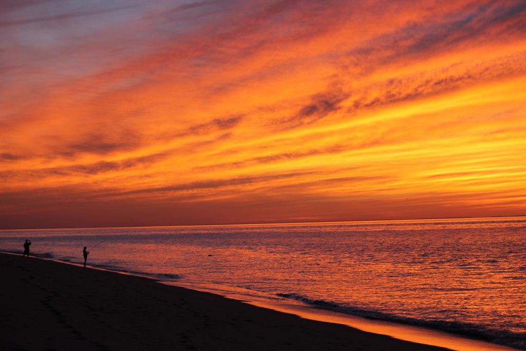 Fishing the Last Summer Sunset of 2016 at Race Point Beach - Cape Cod Wave