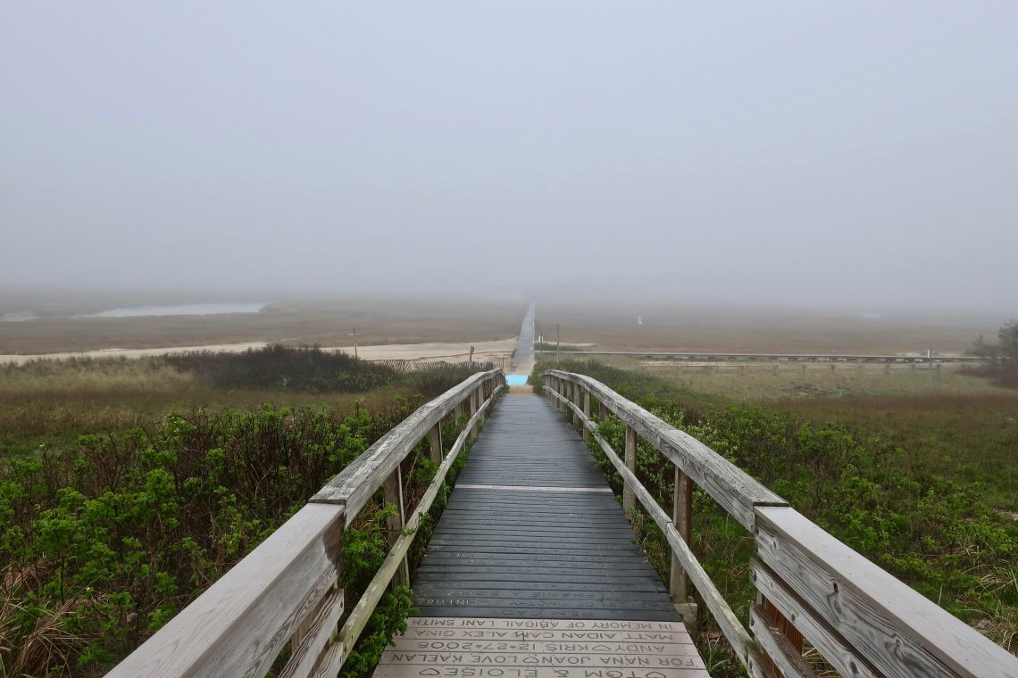 Love Rocks & Fog At Town Neck Beach + Boardwalk, Slideshow - Cape Cod Wave